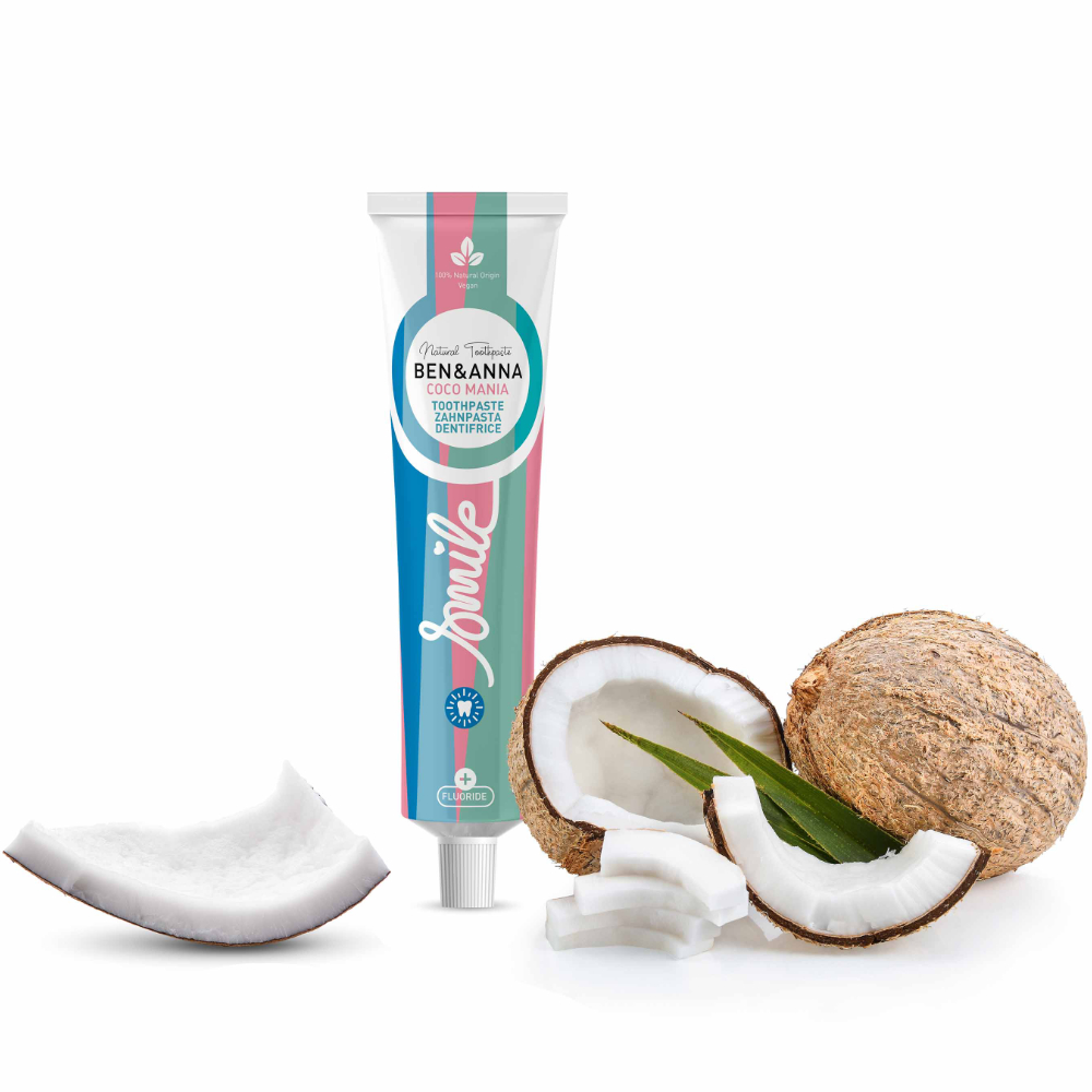Dentífrico natural Coco Mania con 1450 ppm de flúor de Ben&Anna en Idun ...