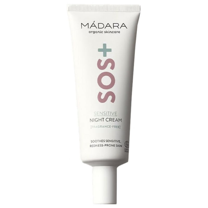 Crema de noche sin perfume SOS+ Sensitive de Mádara en Idun Nature ...