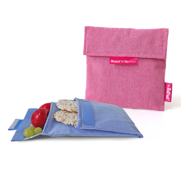 Porta snacks Snack'n'Go Duo Eco Azul de Roll'eat en Idun Nature ...
